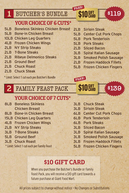 Meat Packs | Giant Food Mart